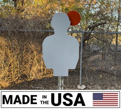 [SR] 3/8" Steel Hostage Target 9"x16" Torso w/ Paddle Reactive IDPA for ...