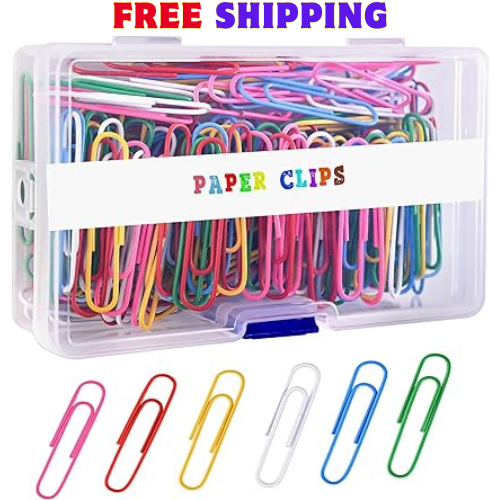 Large Paper Clips 200 Colored Paperclips Jumbo Paper Clips 2 Inch ...