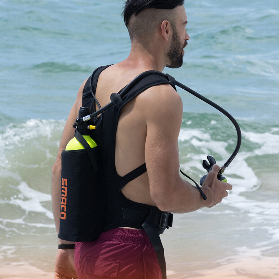 2L Scuba Tank Portable Snorkelling Diving Oxygen Cylinder Black Green ...