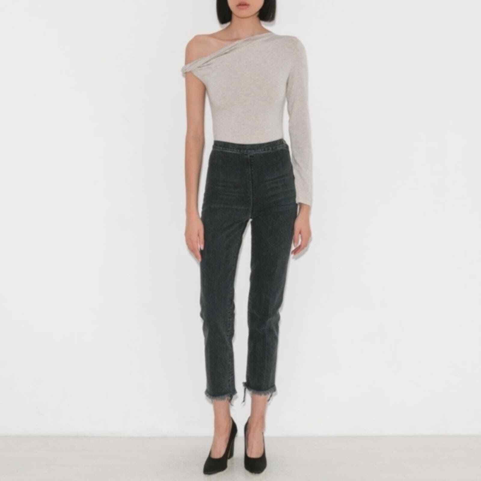 Rachel Comey Jeans Fletcher Straight Leg Cropped Raw Hem Side Zip ...