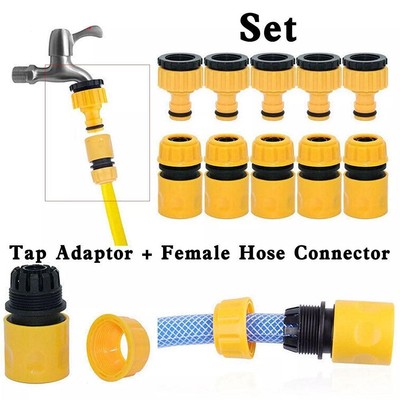 Garden Watering Fittings Water Hose Pipe Tap Plastic Adaptor Connector ...