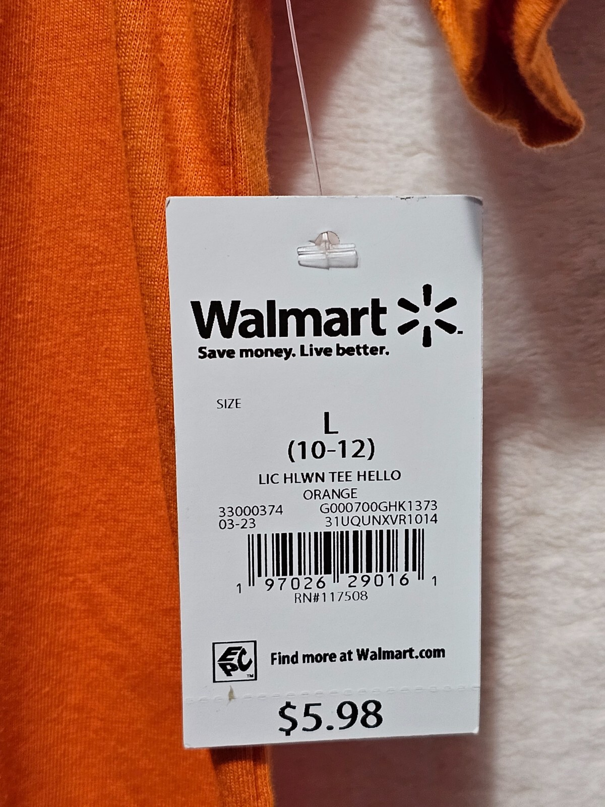 Hello Kitty NEW♈Girl's Printed SS Halloween Tee size L (10-12)~Orange ...