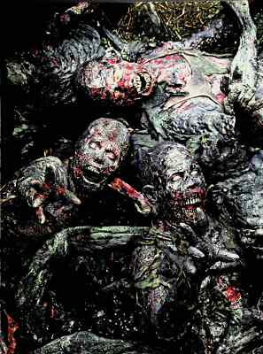 Charred Walkers - The Walking Dead Poster 12"x16" Zombie Mosh Pit | eBay