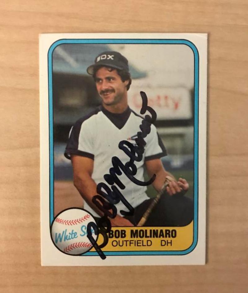 BOB MOLINARO CHICAGO WHITE SOX SIGNED AUTOGRAPHED 1981 FLEER CARD #340 ...