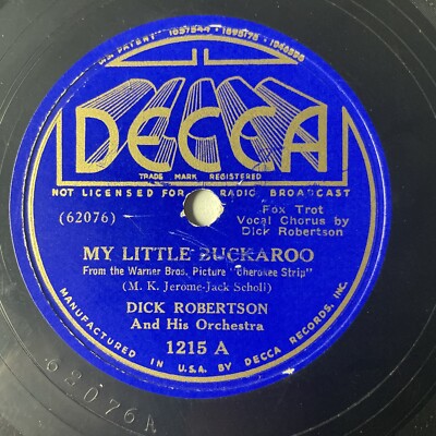 10" 78 RPM-Dick Robertson-My Little Buckaroo/September In the Rain ...