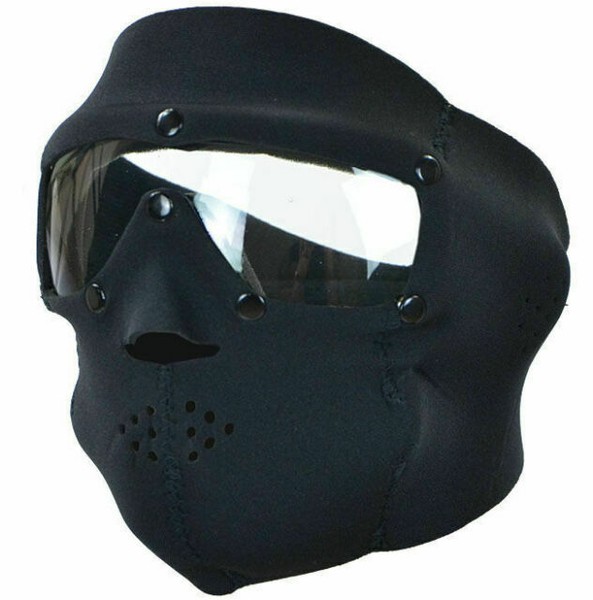Swiss Eye Neoprene Face Mask With Integrated Goggles Black Clear Lens ...