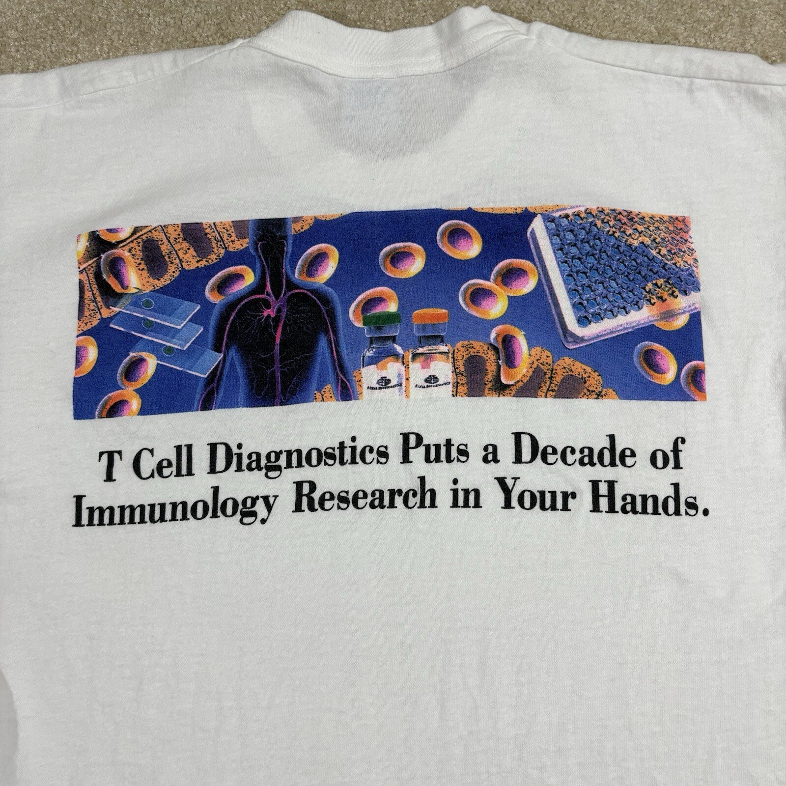 Vintage T Cell Diagnostics Science T Shirt Mens Mediu… - Gem