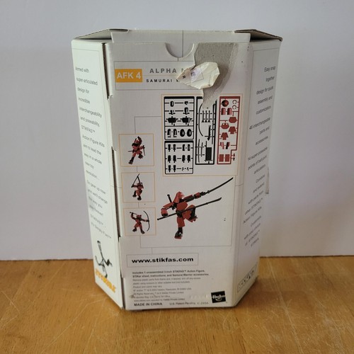 Stikfas Alpha Male Samurai Warrior Figure Kit AFK 4 Hasbro 2002 Opened ...