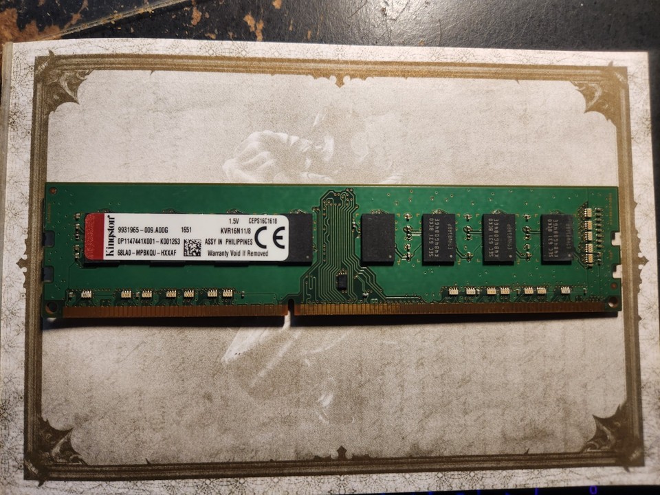 Kingston KVR16N11/8 DDR3-1600 CL11 8 GB SDRAM Kit of Two | eBay