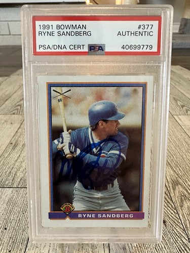 Ryne Sandberg auto Signed 1991 Bowman Autograph PSA/DNA Chicago Cubs | eBay