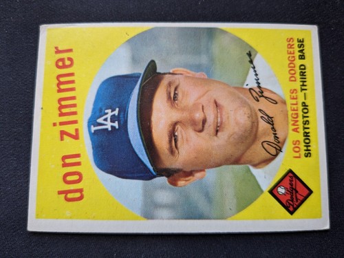1959 Topps Baseball Card # 287 Don Zimmer - Los Angeles Dodgers (VG/EX ...