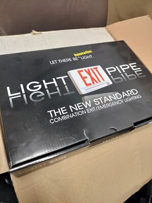1 Box Light Pipe Standard Combination Exit Emergency Lighting LED Sign ...