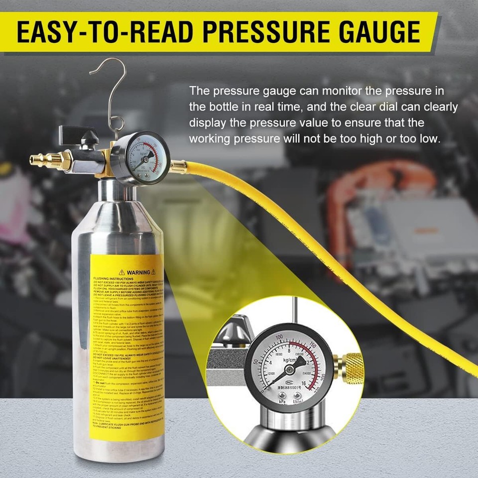 AC Flush Kit Home A/C Flush Tool Automotive HVAC Flush Kit Thickened ...