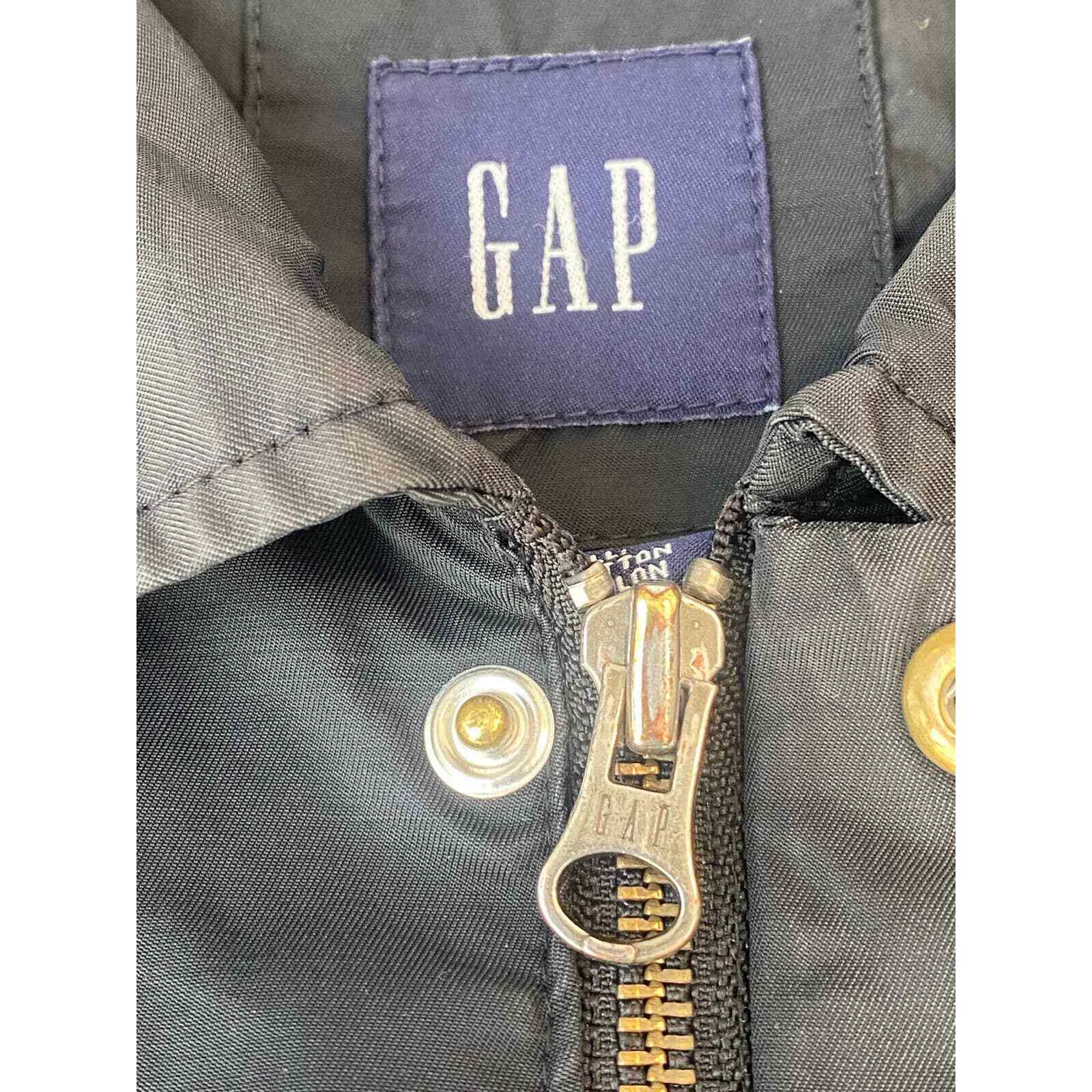 VTG Gap Men's Blue Nylon Zip Button Collared Jacket Size XL RN 54023 | eBay