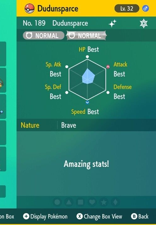 Shiny Dudunsparce Three-Segment Form 6IV Lv. 32 Dunsparce Pokemon ...