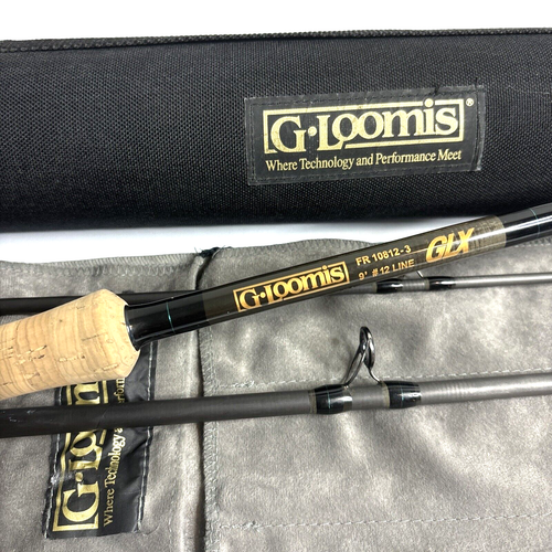 G. Loomis GLX 9' 12wt. Fly Rod #12 FR10812-3 Cork Hand Surf Streamer ...