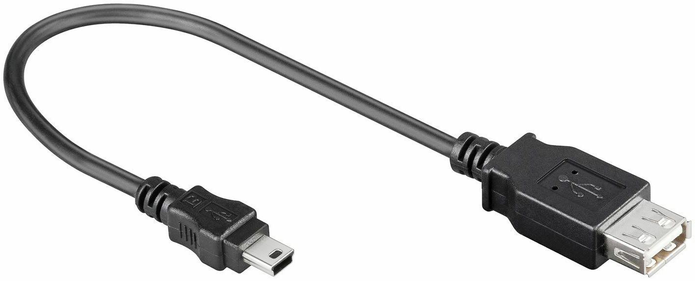 USB Mini Adapter USB Buchse A auf USB Stecker Mini B USB 2.0 trapezform ...