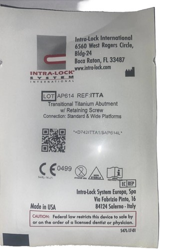 Intra -lock : Ref: ITTA Transitional Titanium | eBay