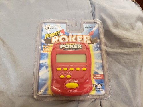 Vintage NEW Radica Casino Pocket Poker 9806 Handheld Electronic Game ...