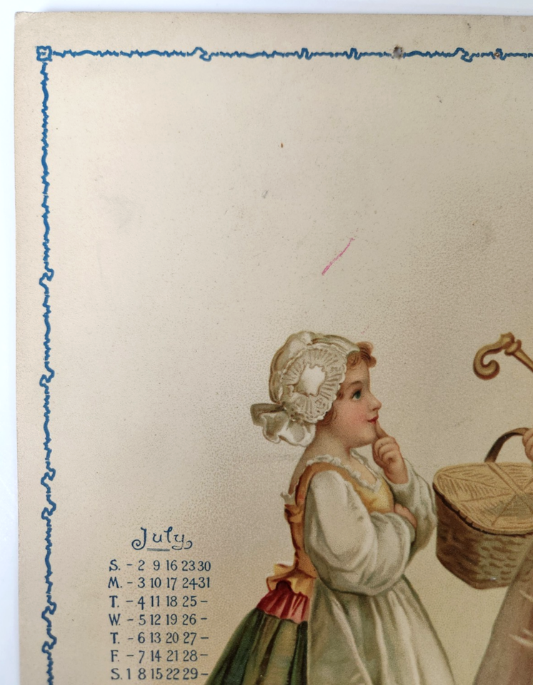 Ellen Clapsaddle Art Jefferson Bank St Louis Mo Dutch Kids 1905 Calendar Page | eBay