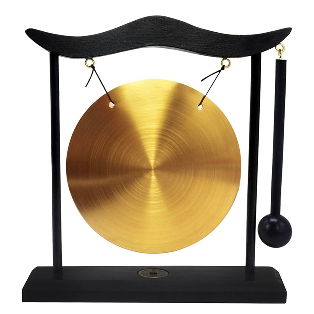 Mini Desktop Gong Table Wind Chime Percussion Instrument Cymbals Gongs ...