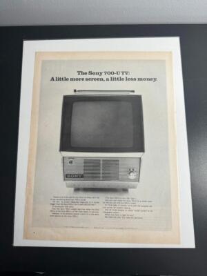 1968 SONY PORTABLE TELEVISION Print Ad featuring Sony 700-U TV | eBay