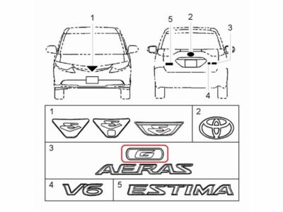 [NEW] JDM Toyota Estima CR5#/SR5# Emblem Rear G Genuine OEM | eBay
