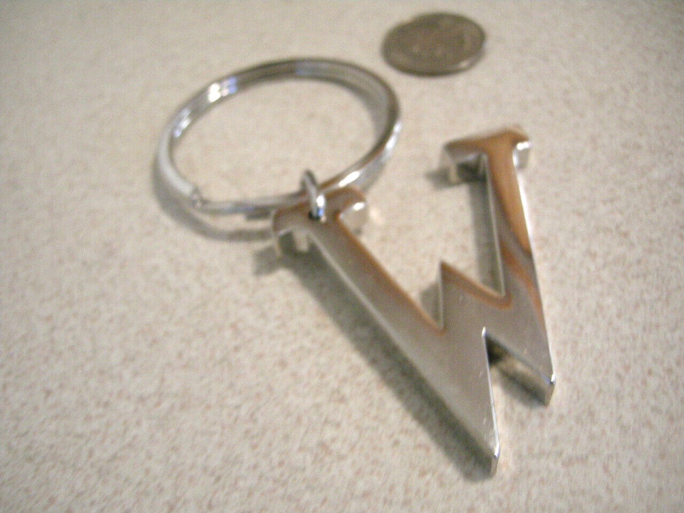 Letter W Keychain Silver Tone Metal GANZ Initial Key Ring Fab Gift *NEW ...