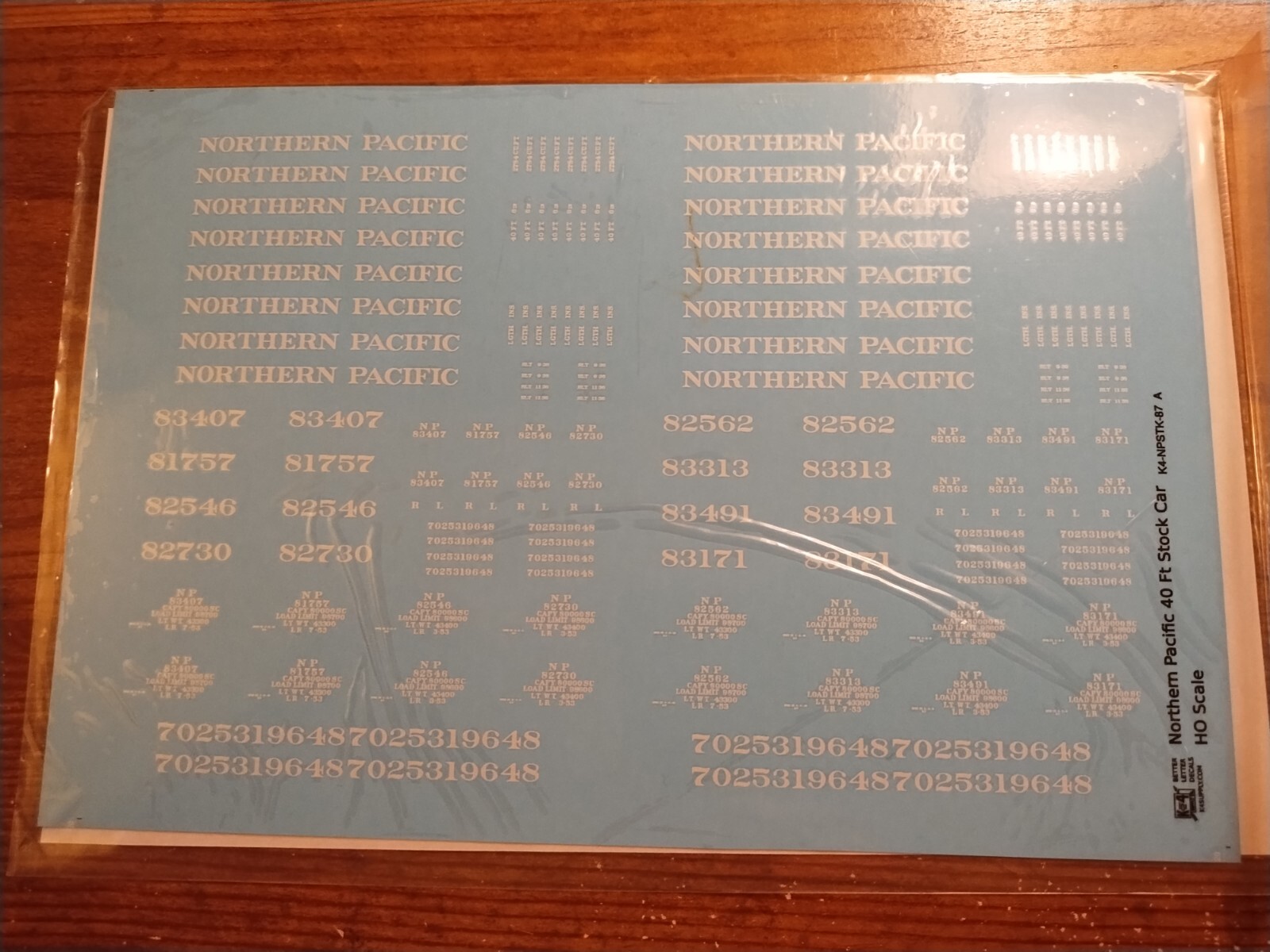 K4 HO Scale Decals Northern Pacific 40' Stock Car K4-NPSTK-87A White | eBay
