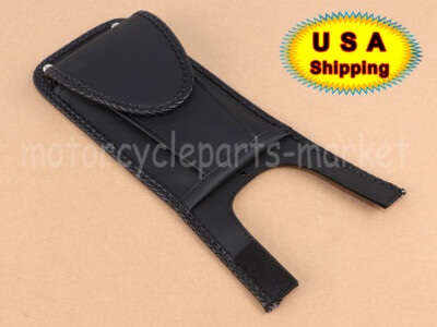 PU Leather Tank Bib w/ Pouch Bag for Harley Davidson Softail Standard ...