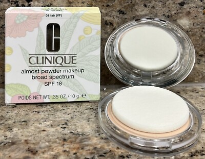 Clinique Almost Powder Makeup SPF 18 .35 oz ~ Shade 01 fair (VF) | eBay