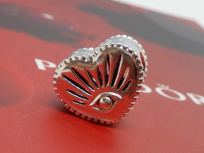 Authentic Pandora Charm All-seeing Eye & Heart Sterling Silver ...