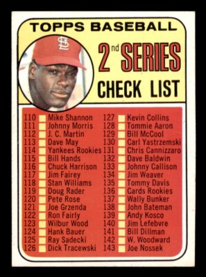 1969 Topps Baseball #107 2nd Series Checklist (110-218) EX/MT *e1 | eBay