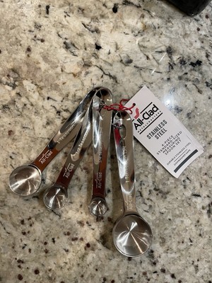 New! All-Clad Polished Stainless Steel Measuring Spoons | eBay