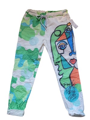 NWT New Made In Italy ART Novelty Funky City Pants S Small M Medium | eBay