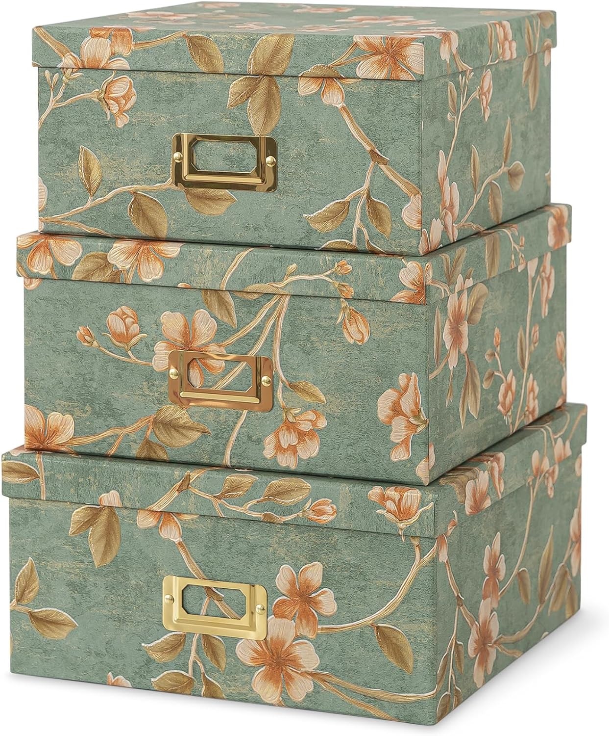 Soul & Lane Decorative Cardboard Storage Boxes - Set of 3 Square Stacking Boxes | eBay
