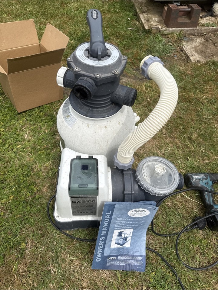 Intex SF80220-2 Swimming Pool Sand Filter Pump Above Ground Pool SX2100 ...