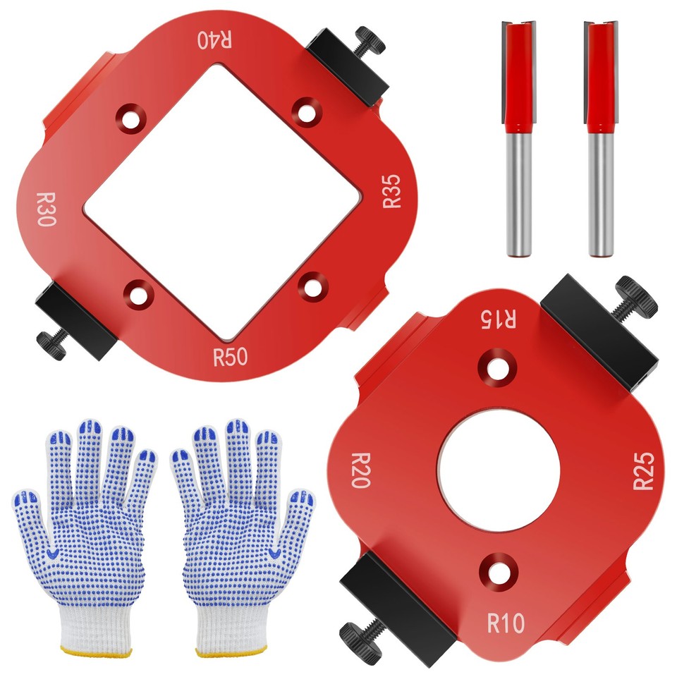 2Pcs Round Corner Radius Template R10 R15 R20 R25 R30 R35 R40 R50 ...