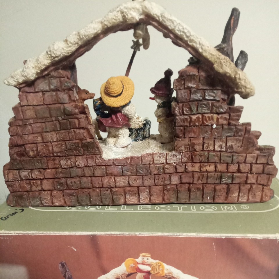 Vtg Christmas Snowman Nativity Family Angel Owl Reindeer Forest Rare ...