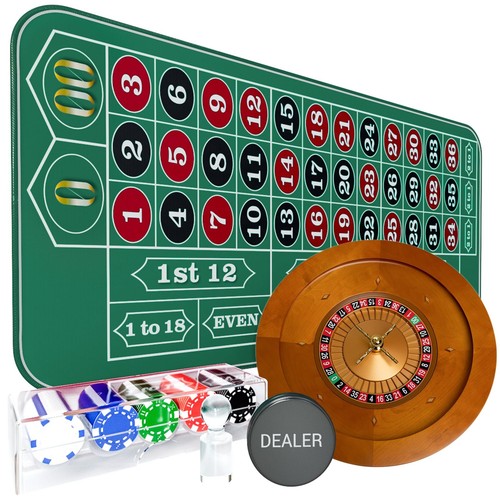 Roulette Mat Roulette Wheel Set for Adults with Rubber Roulette Table ...