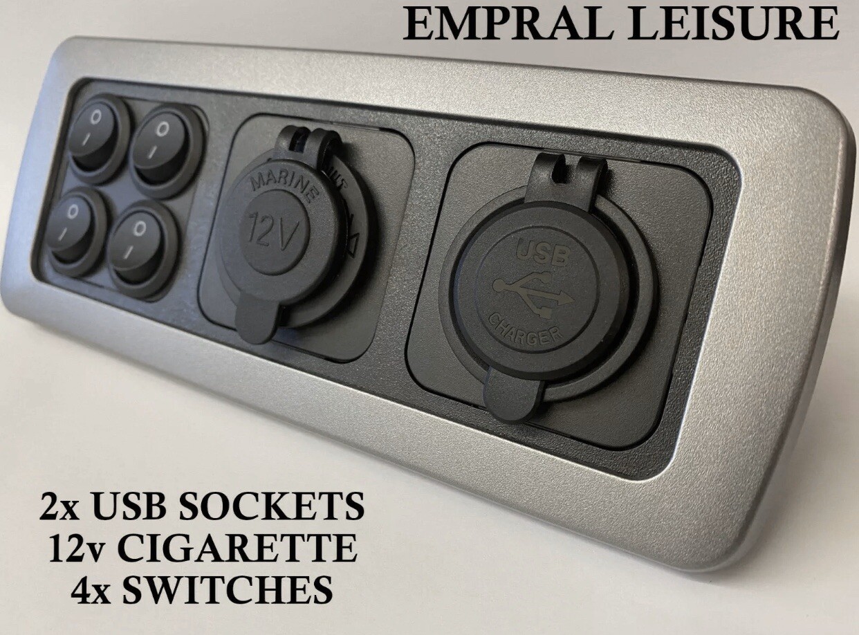 12v CBE C-Line USB Socket Cigarette Charger On/Off Switches Campervan ...