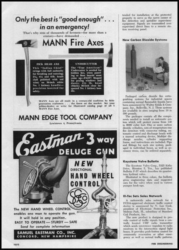 1957 Mann Edge Tool Co Lewistown PA Pick Head And Undercutter Fire Axes ...
