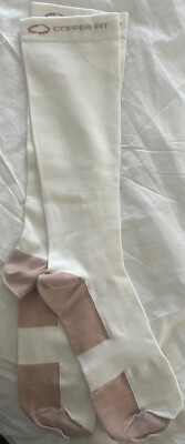 Copper FIT Compression Socks- Ladies White- 1 Pair- New | eBay