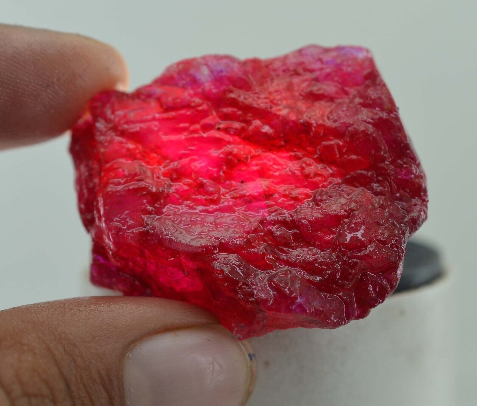 Natural Earth Mined Ruby Huge Mozambique Red Rod Rough Loose Gemstone ...