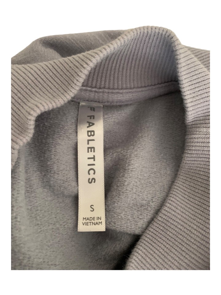 Fabletics Long Sleeve Cropped Sweatshirt Ribbed Mock Neck Inspirational ...