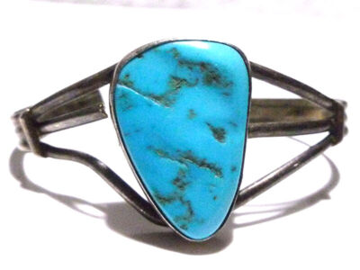 ROY BUCK ? "R" NAVAJO SOUTHWESTERN STERLING SILVER TURQUOISE CUFF ...