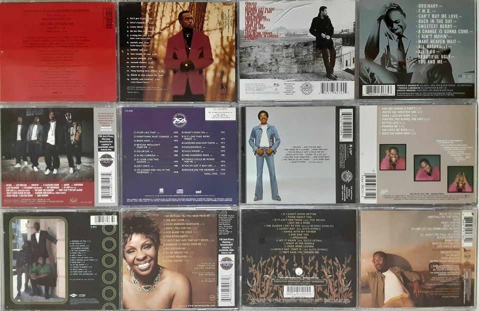 R&B CD Lot of 12 Lionel Richie Patti LaBelle Smokey Robinson Luther ...