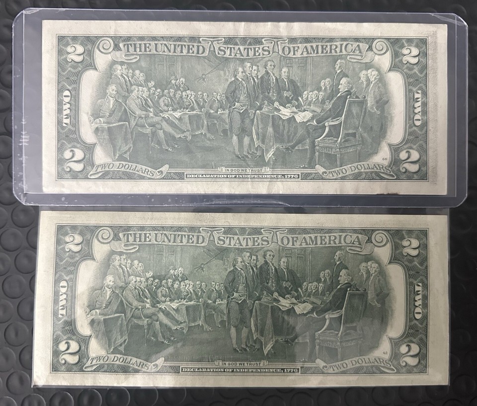 Lot Of 2 $2 Dollar Notes, Series 1976 Low Mintage, In Great Condition ...