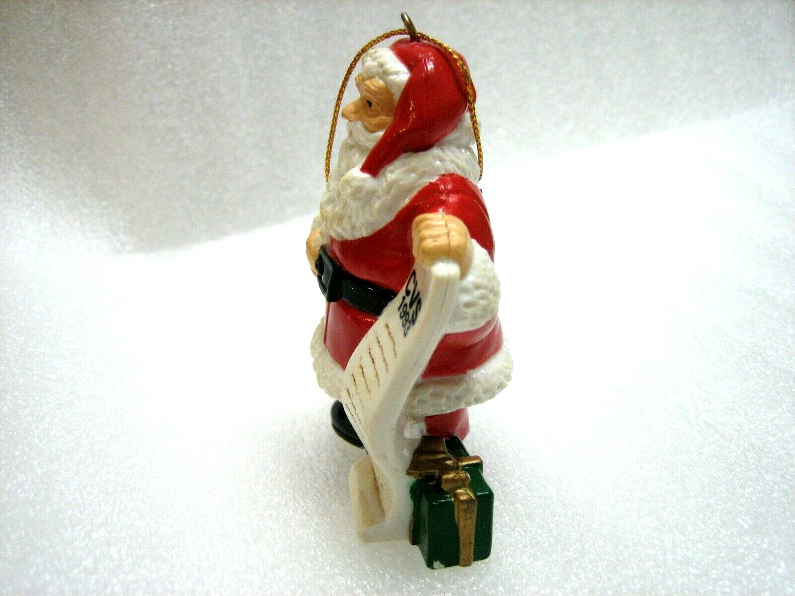 CVS 1993 Santa Claus w/List Christmas Ornament -Hard Plastic By Flambro ...