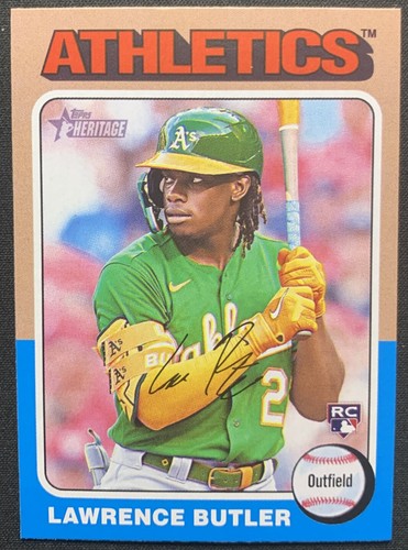 2024 Topps Heritage Lawrence Butler Rookie #148 Oakland Athletics | eBay